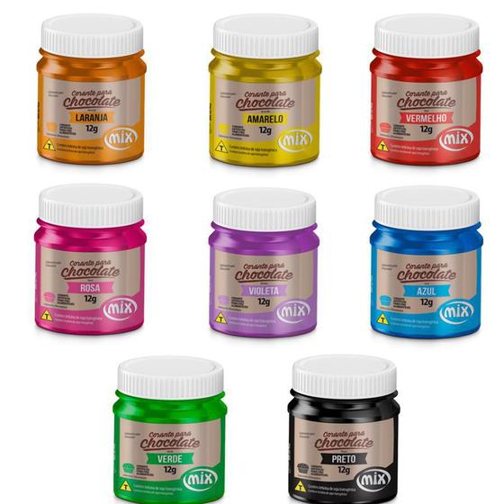 Kit 8 Corantes Para Chocolate Mix 12G - Corante Alimentício - Magazine ...