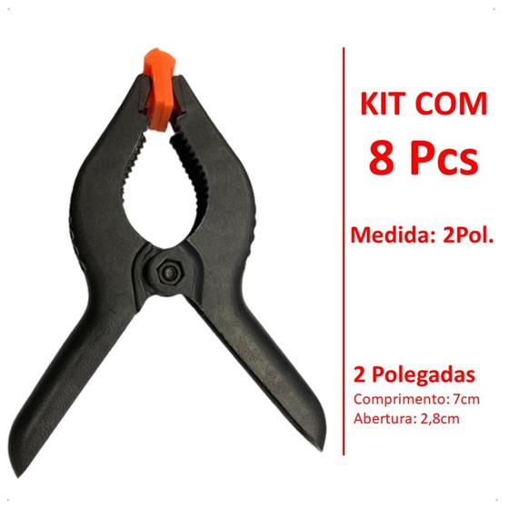 Kit 8 Grampo Pregador 2 Pol. Garra Pinça Presilha Grampo Foto ...