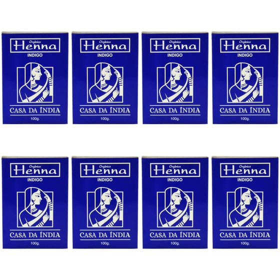 Kit 8 Henna Po Indigo Casa da India - Tinta e Henna para Sobrancelhas ...
