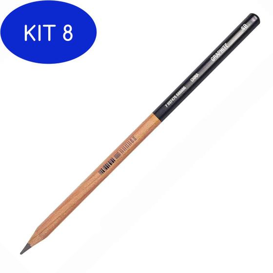 Kit 8 Lápis Grafite Graduado Artools 8B - Preto - Lápis Grafite ...
