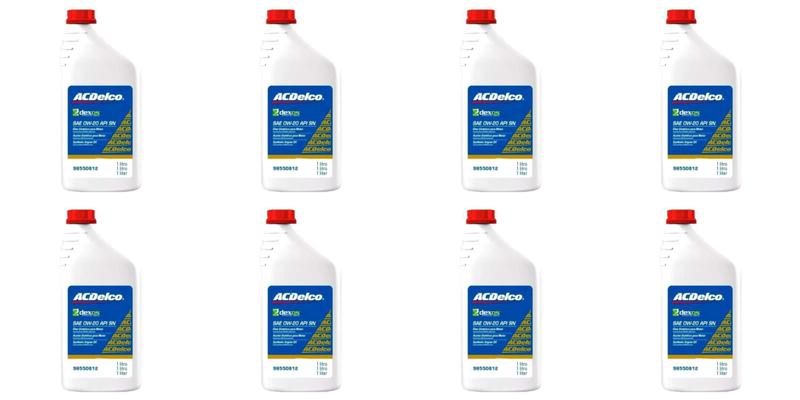 Kit 8 Óleo Ac Delco 0w20 Dexos 1 Sn Sintético 98550812 1l ...
