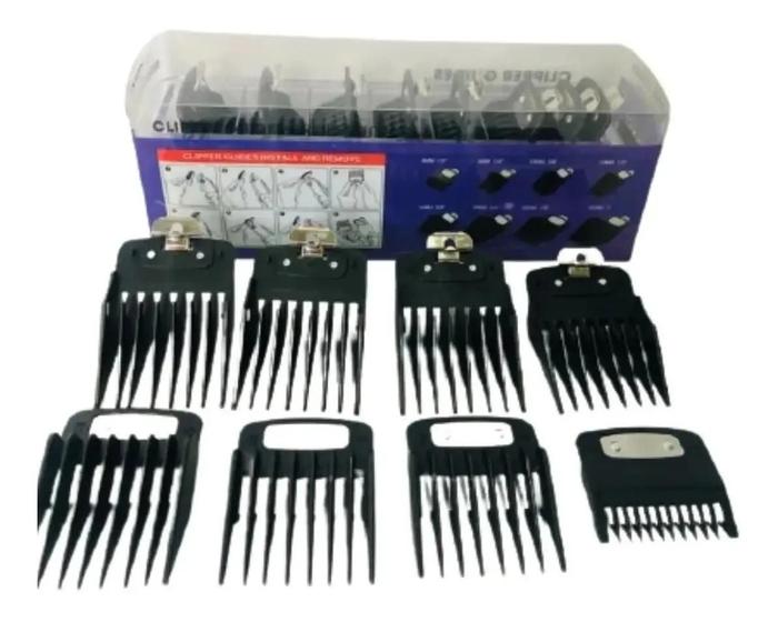 Kit 8 Pente Clipper Corte + Porta Pente Acrílico - PENTES - Pente de ...