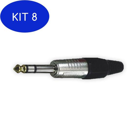 Kit 8 Plug P10 Mono Personalizado Mola Vermelho Zinco - Jc Cabos ...