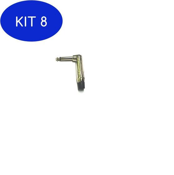 Kit 8 Plug P10 Mono Profissional 90 Graus - Jc Cabos - Plugs e ...