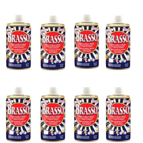 Kit 8 Polidor de Metais Brasso 200ml - Produtos de Limpeza - Magazine Luiza