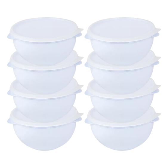 Kit 8 Pote Pequeno Redondo 500ml Design Minimalista Compacto Funcional ...