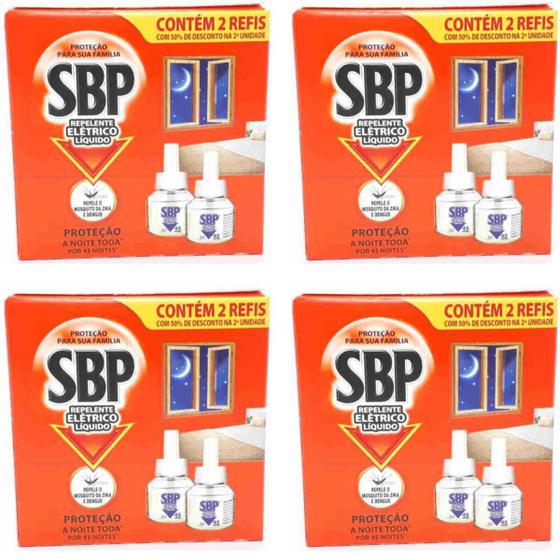 Kit 8 Refil Repelente Liquido Sbp 45 Noites Elétrico 35Ml - Repelente ...