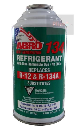 Kit 8 Unid Refrigerant Dye ABRO 134 Gás R134a Ar Condicionado Automotivo 453g - Bomba Manual de ...