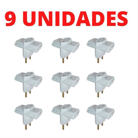 KIT 9 Adaptador Tomada Padrão Novo Antigo Benjamin T - Adaptador de ...