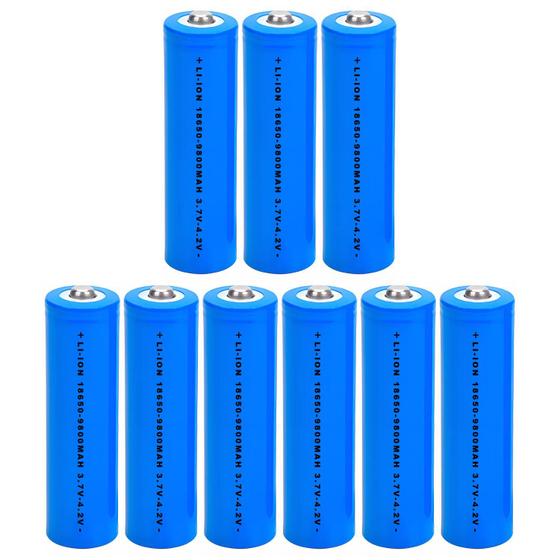 Kit 9 Bateria 18650 Pilha Recarregável Li-ion 3.7v a 4.2v Para Arduino ...