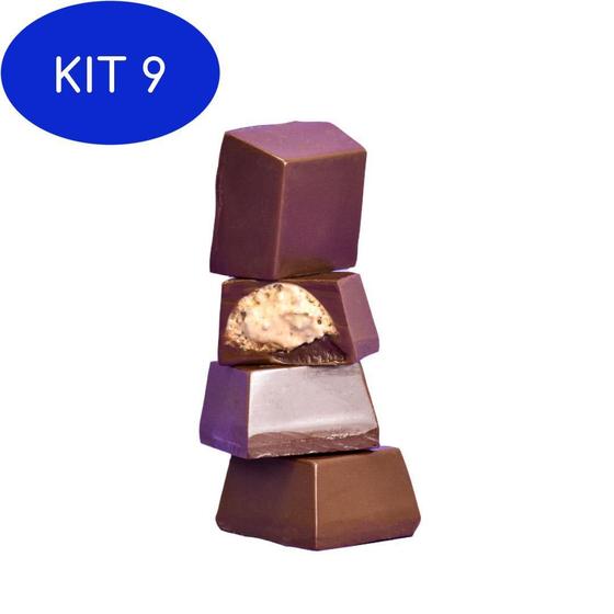 Kit 9 Bombom Preto Com Cookies & Cream - 20G Sem Açucar Sem Leite - A ...