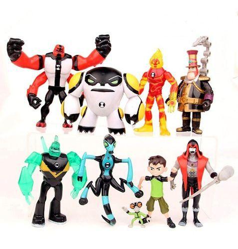 Kit 9 Bonecos Ben 10 Tennyson Quatro Braços Cinza Matéria - Krypton ...