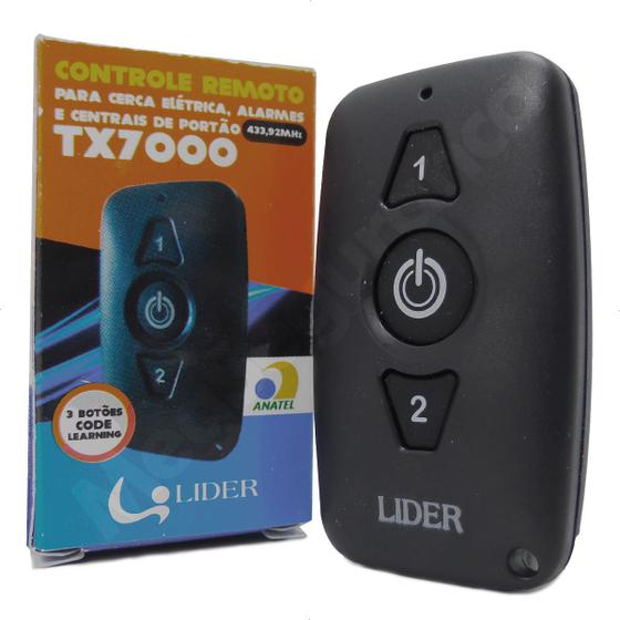 Kit 9 Controle Remoto Digital Tx7000 Portão E Alarmes Lider ...