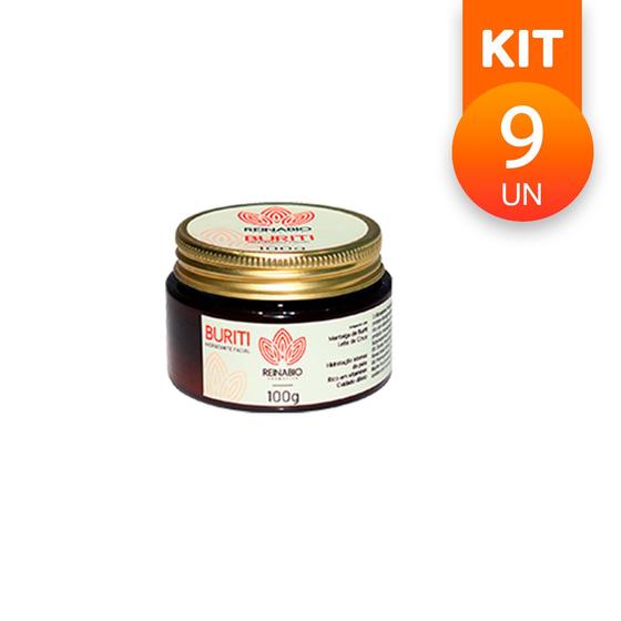 Kit 9 Creme Hidratante Facial Buriti Reinabio Para o Rosto com Leite de ...