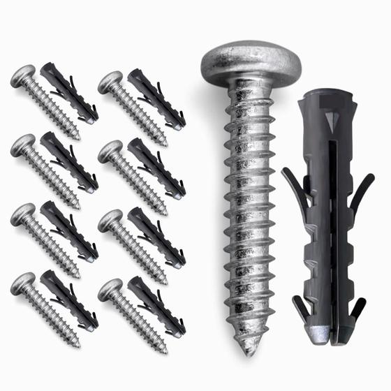 Kit 9 Parafuso Com Bucha 6mm Multiuso Phillips 42x32 Aço Para Fixação ...