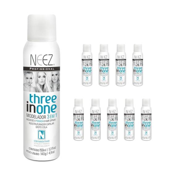 Kit 9un Neez Three In One Mousse Modelador 3em1 Neez - Modelador e ...