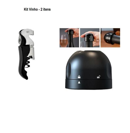 Kit Abridor Saca Rolha + Rolha De Vinho Pratico - ORIGINALCLINK - Saca ...