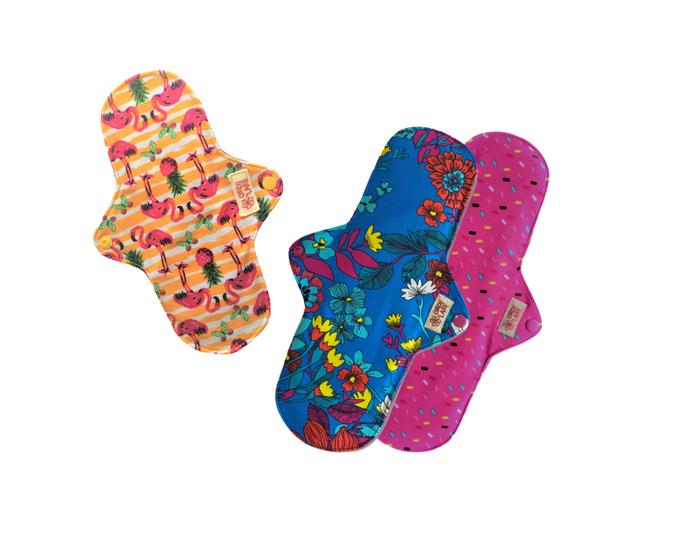 Kit Absorvente Ecológico Reutilizável 2 Super e 1 normal - CIRCULARE ...