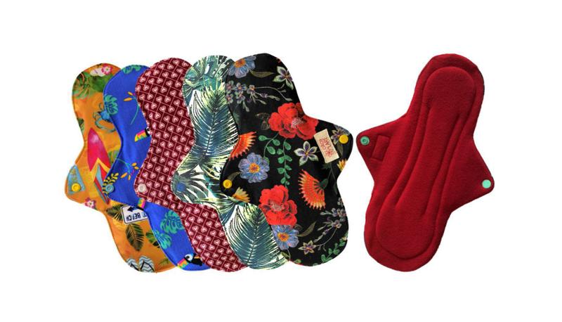 Kit Absorvente Ecológico Reutilizável grande Noturno 6 Unidades ...