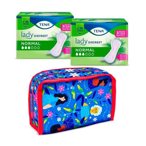 Kit Absorvente para Incontinência Urinária Tena Lady Discreet Normal 16 ...