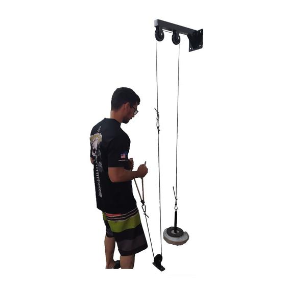 Kit Academia Home Puxador Pulley De Parede + Polia Baixa - BRNSHOP ...