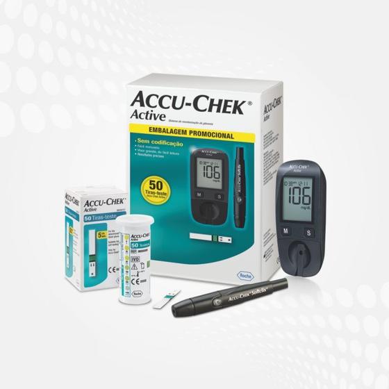 Kit accu-chek active mg/dl c/50 tiras - roche - Tiras para Medir Glicose - Magazine Luiza