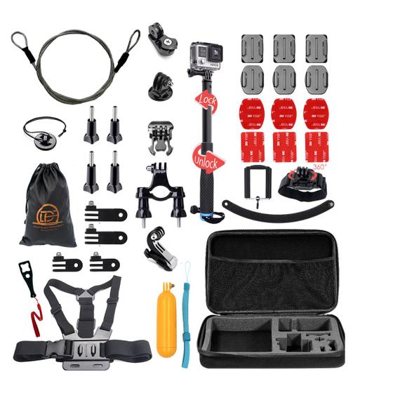 Kit Acessórios Moto Capacete go action pro hero Peito Adesivo ...