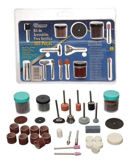Kit Acessórios Para Retifica Com 105 Peças Na Cartela - Western - Kit ...