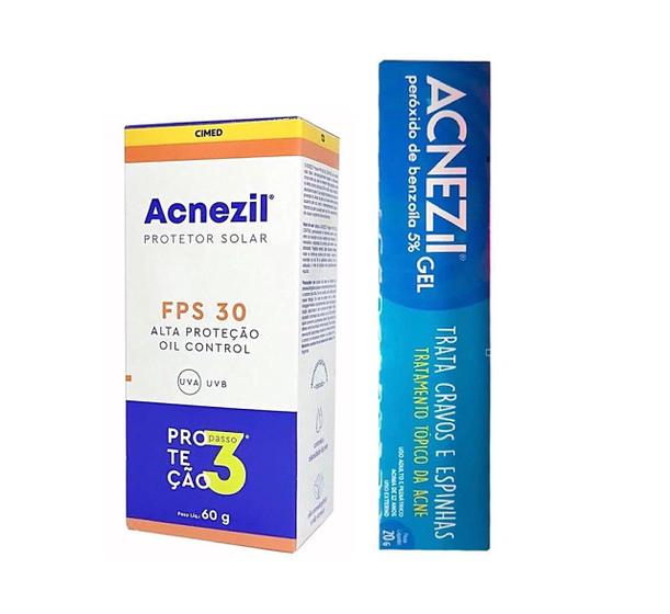 Kit Acnezil Protetor Solar Fps 30 60g + Acnezil Gel 20g. - Cimed ...