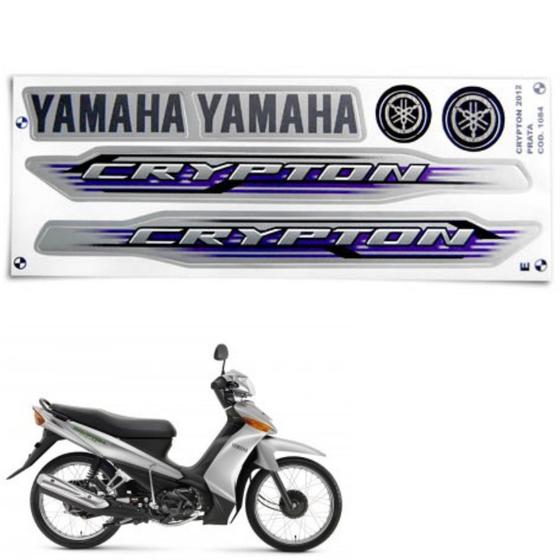 Kit adesivo yamaha crypton t115 2012 prata - JOTAESSE - Adesivo para ...