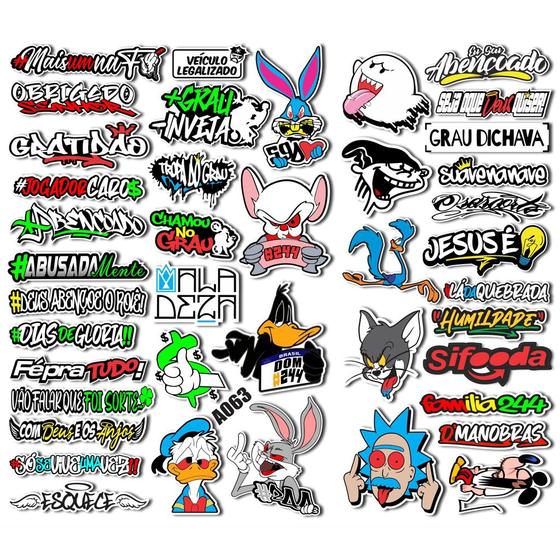 Kit Adesivos Para Moto Bike Grau 244 Coelho Top Cartela - Adesivo Auto ...