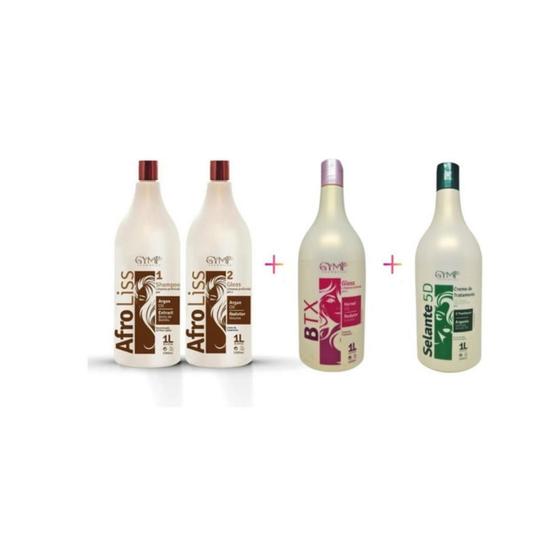 Kit Afro Liss + Botóx Capilar + Selagem Gymp Cosméticos - Kit de ...