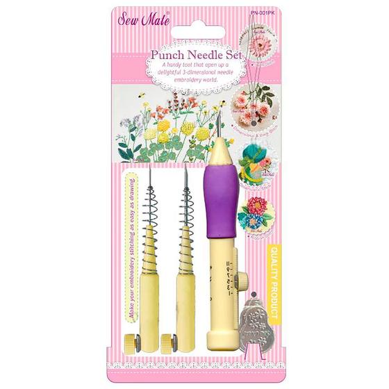 Kit Agulha Punch Needle para Bordado Ponto Russo Sew Mate - Armarinhos ...