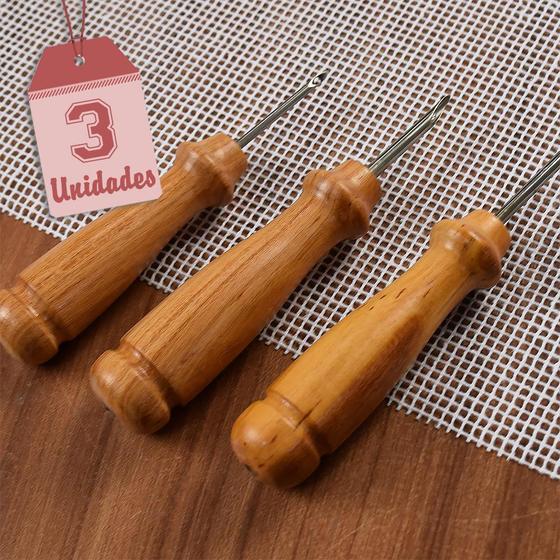 Kit Agulhas Punch Needle para Bordado Ponto Russo - Ecoagulhas - 3 ...