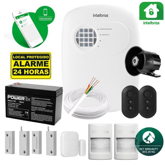 Kit Alarme Intelbras Acesso Remoto Via App C/ 5 Sensores - Alarme ...