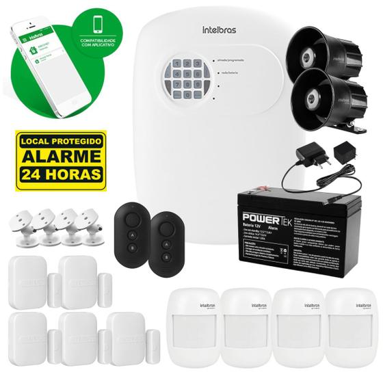 Kit Alarme Intelbras Acesso Via App 9 Sensores Sf 2 Sirenes - Alarme ...