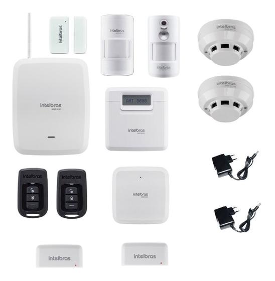 Kit Alarme Intelbras Amt 8000 Wifi Sensores Presença Fumaça - Alarme de ...