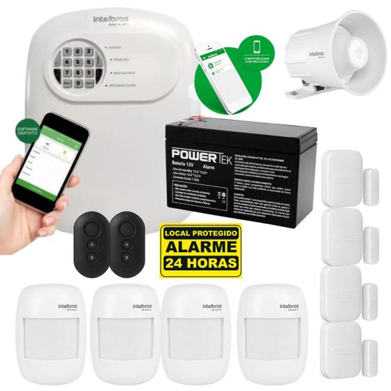 Kit Alarme Intelbras Monitorado App Celular 8 Sensor - Alarme ...