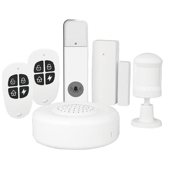 Kit Alarme Residencial Inteligente Wi-Fi RF 433MHz Comando Voz ...
