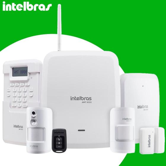 Kit Alarme Sem Fio Intelbras Linha Amt 8000 - Alarme Residencial ...