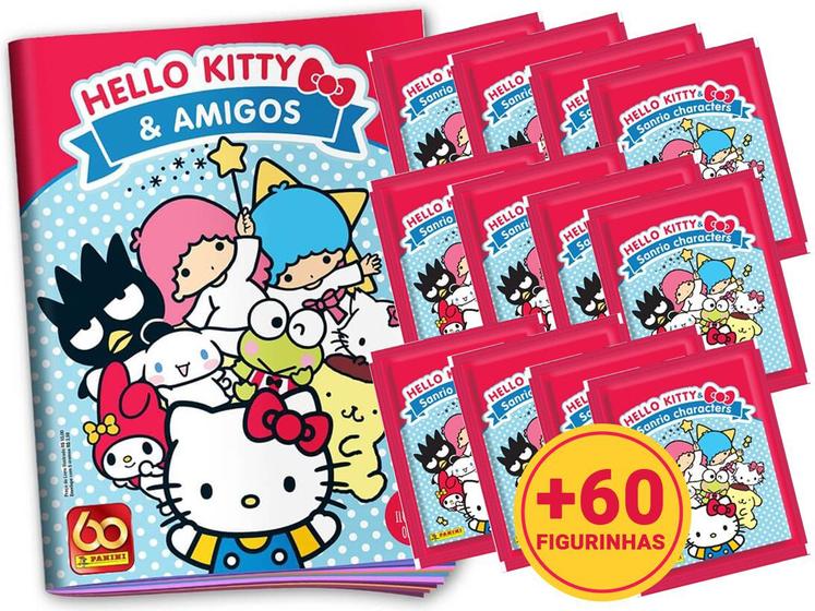 Kit Álbum Oficial Hello Kitty & Amigos Capa Comum + 12 Envelopes ...