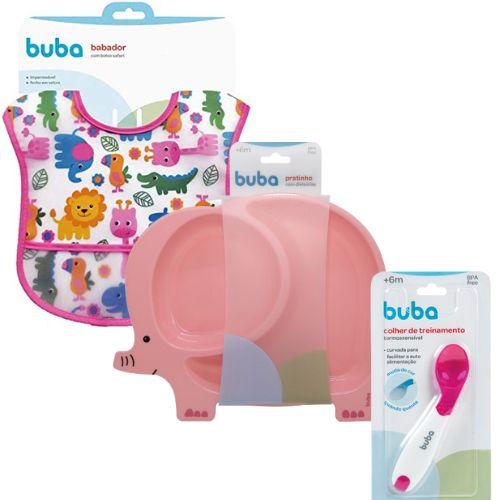 Kit alimentacao 3 peças Buba bebe introdução alimentar prato divisória ...