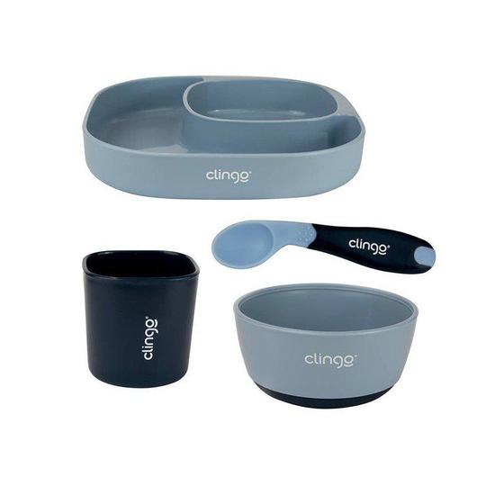 Kit Alimentação Infantil Clingo Daily 4 em 1 (6M+) - Kit Refeição ...