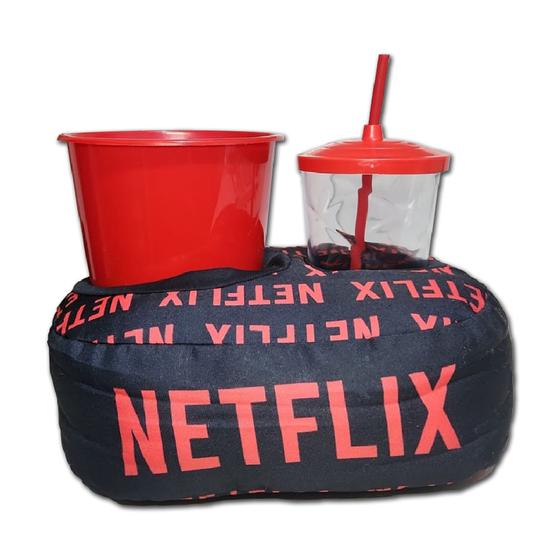 Kit Almofada Porta Pipoca Balde Copo Simples Netflix Cód. 1587 - Magic ...
