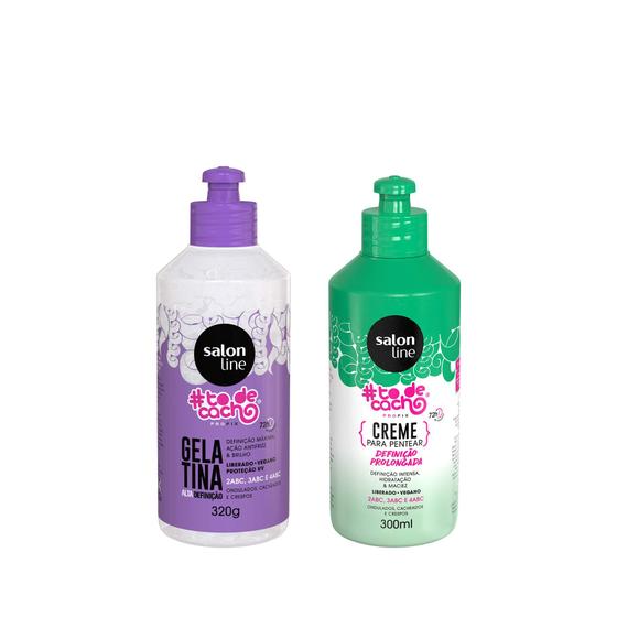Kit Alta Definição com Creme de Pentear e Gelatina Salon Line ...
