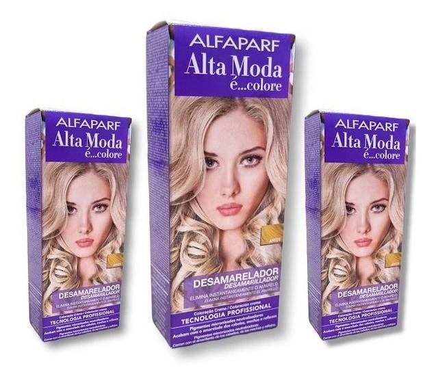 Kit Alta Moda Desamarelador Tratamento Matizador (3 unidades) Alfaparf - Matizador - Magazine Luiza
