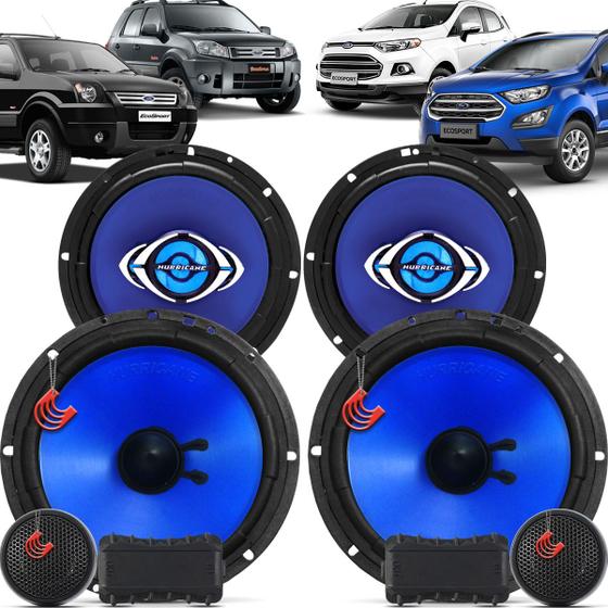 Kit Alto Falantes Dianteiros + Traseiros Ford Ecosport 2004 até 2021 ...