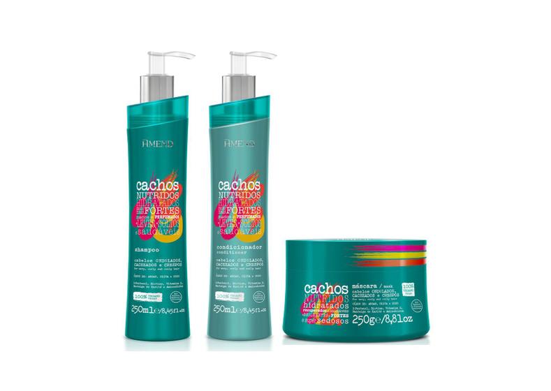 Kit Amend Cachos - Shampoo + Cond + Mascara 3x250 ml - Kit de ...