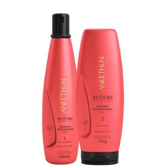 Kit Aneethun Shampoo + Máscara Restore System Anethum - Shampoo - Magazine Luiza