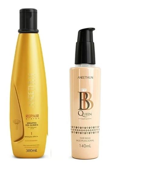 Kit Aneethun Shampoo Repair 300ml + Bb Queen 140ml - Leave in Capilar ...